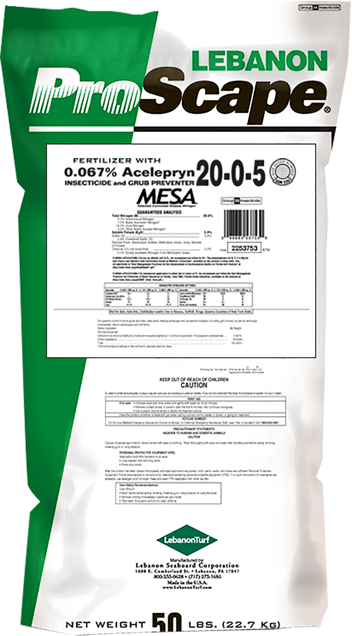 Lebanon Proscape Fertilizer 20-0-5 Offers Discounts | www.oceanproperty ...