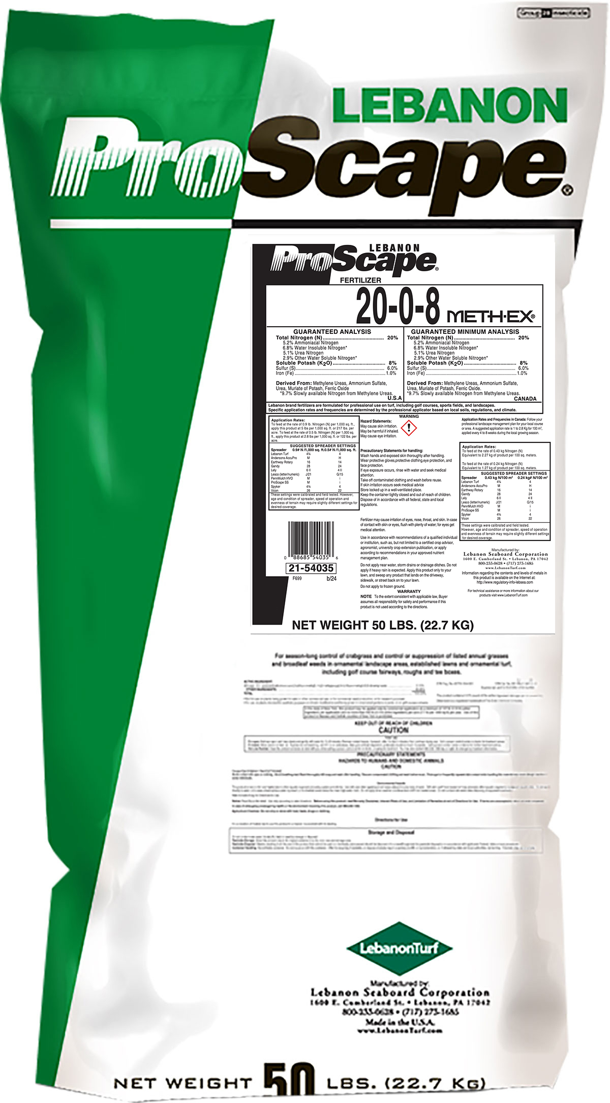 ProScape 20-0-8 53% Meth-Ex 1% FE Homogeneous | LebanonTurf