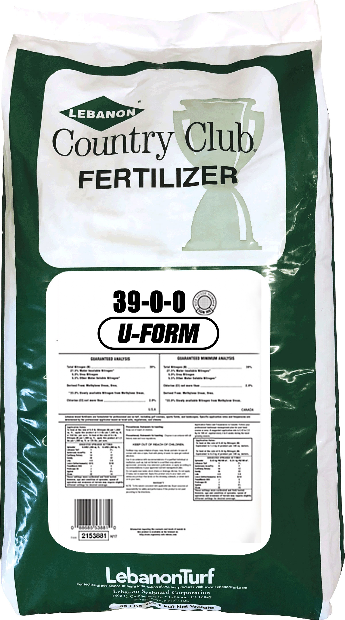 Country Club 39-0-0 100% U-Form SGN 150 | LebanonTurf