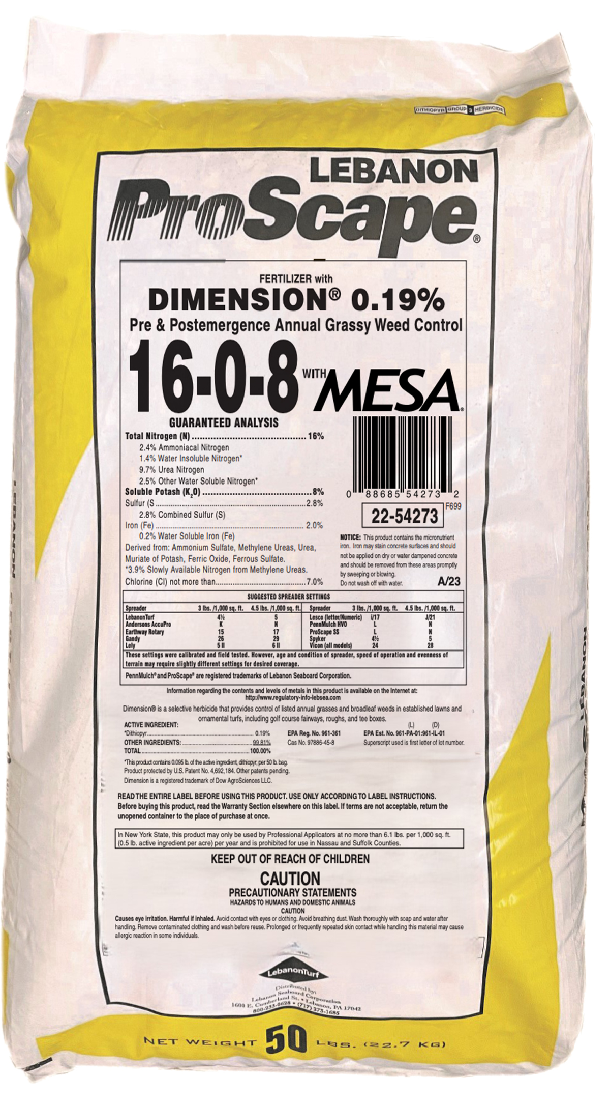 ProScape 16-0-8 43% MESA .19 Dimension | LebanonTurf