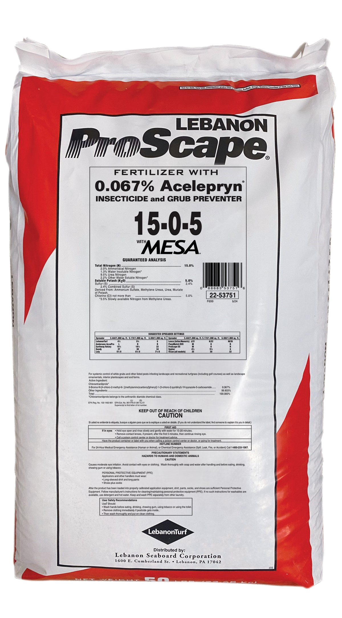 ProScape 15-0-5 40% MESA .067 Acelepryn | LebanonTurf