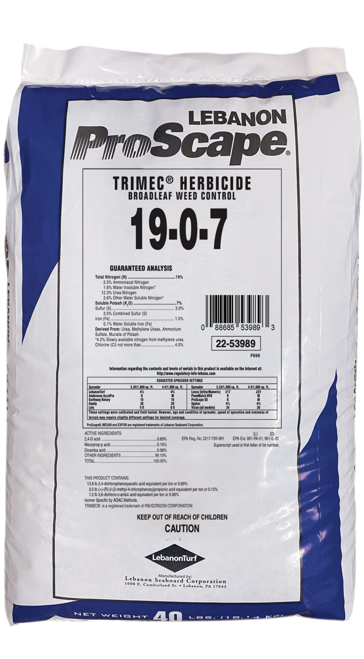 ProScape 19-0-7 40% MESA Trimec | LebanonTurf