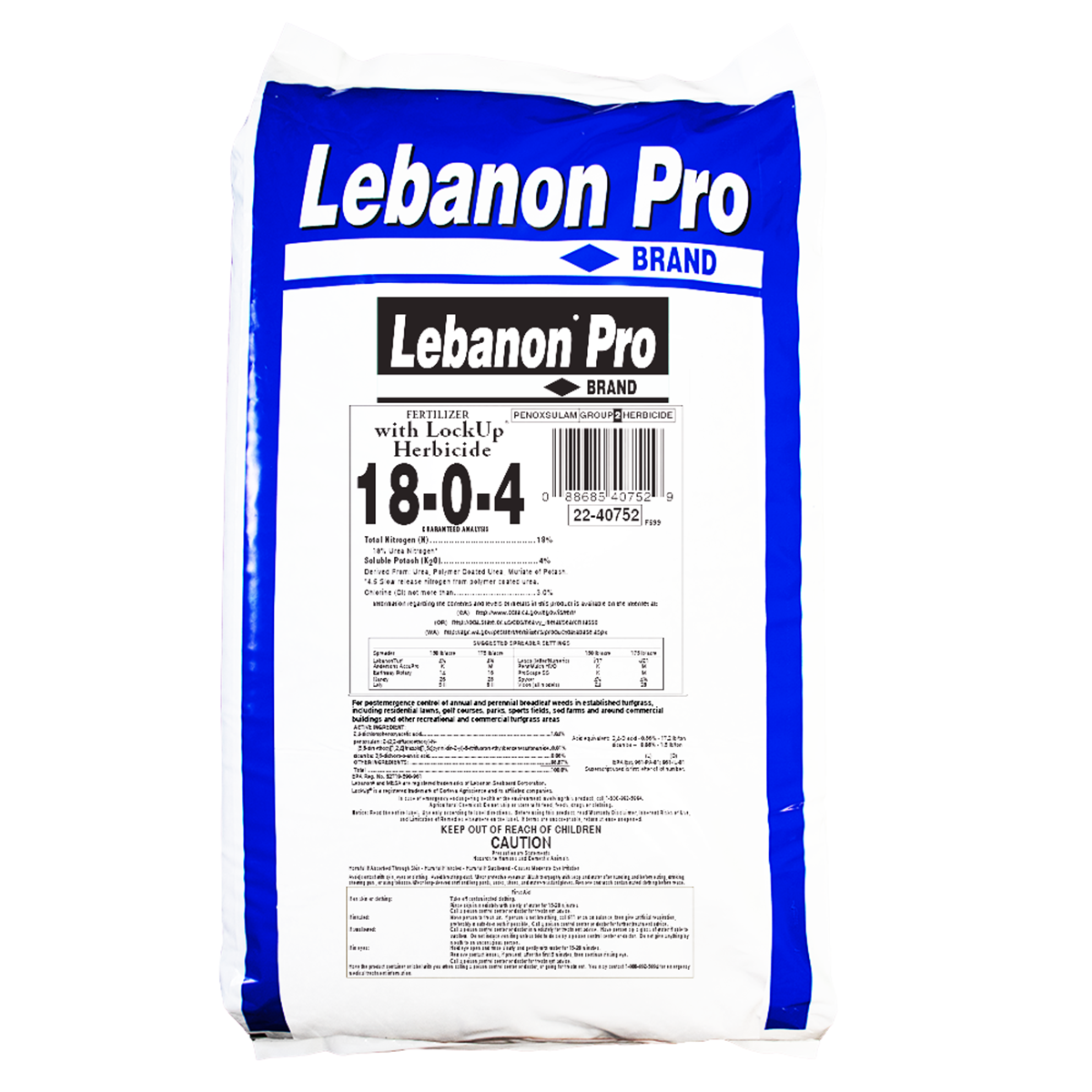Lebanon Pro 18-0-4 25% PCU LockUp | LebanonTurf