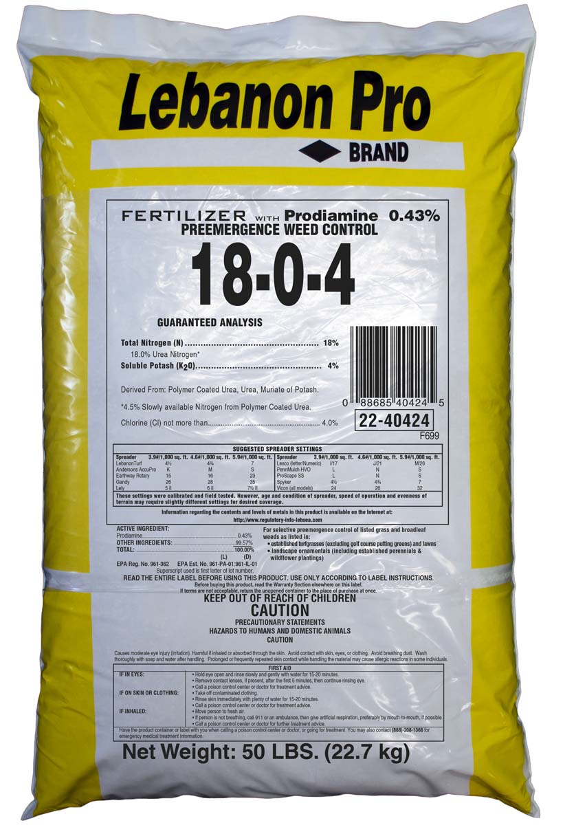 Lebanon Pro 18-0-4 25% PCU .38 Prodiamine | LebanonTurf
